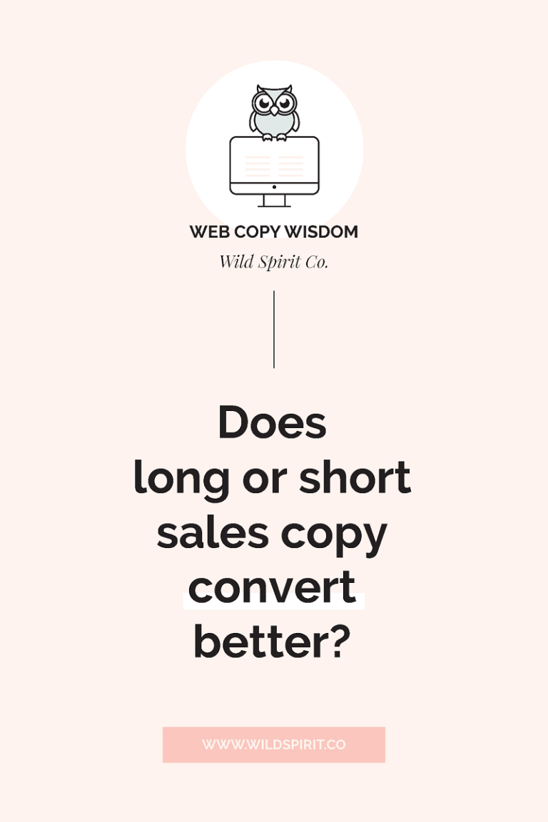 Does long or short sales page copy convert better? - Wild Spirit ...