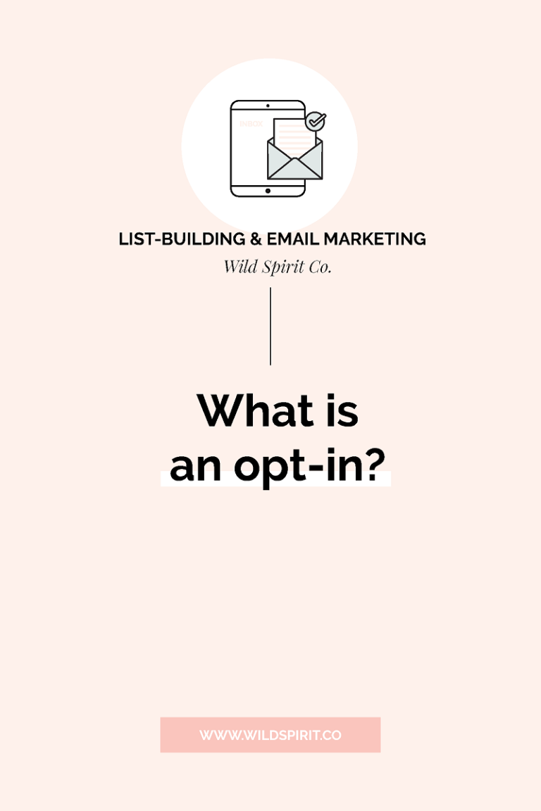 What is an opt-in? - Wild Spirit Copywriting
